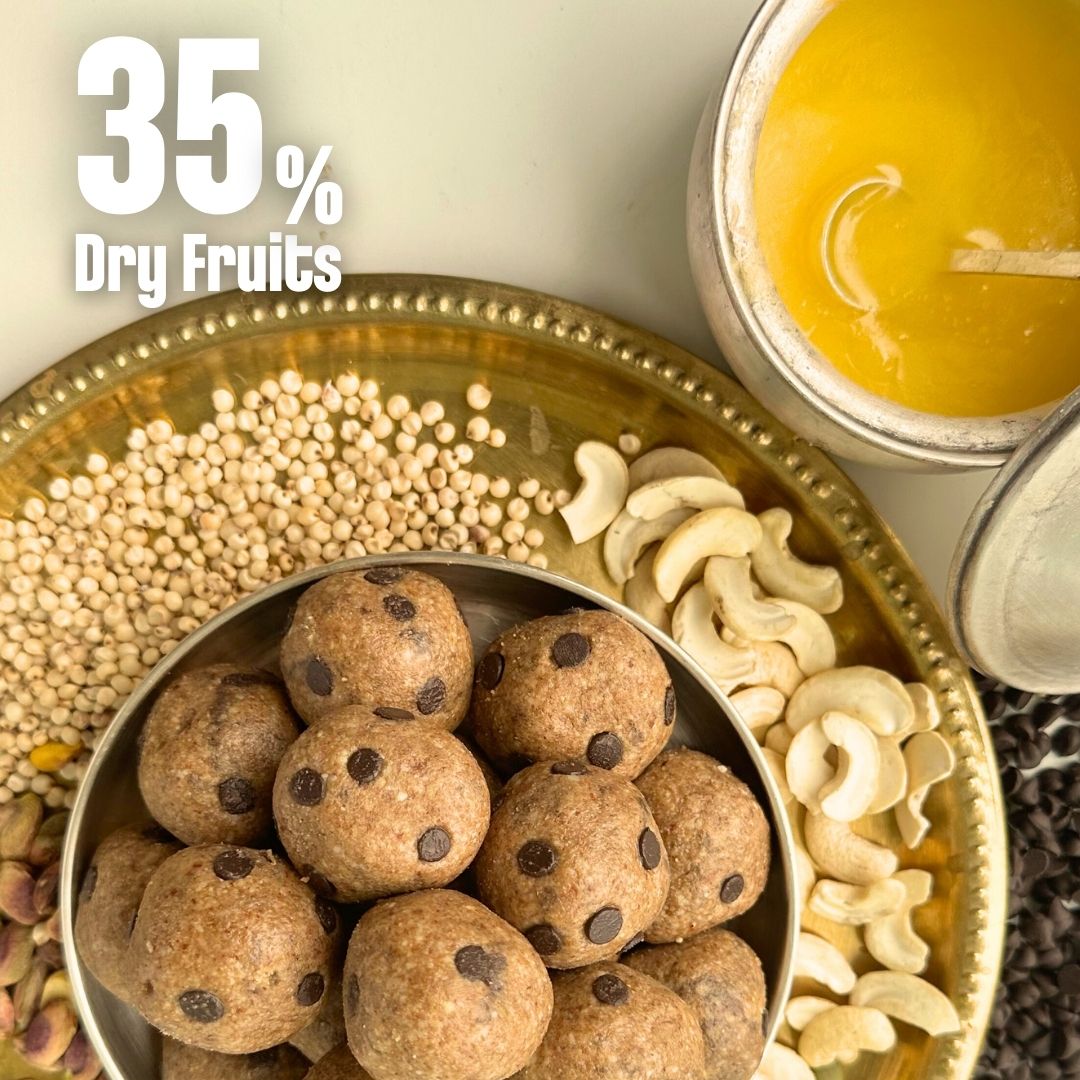 Jowar Choco Chip Laddoos | Ghee Laddoos | Early Foods – Early Foods India