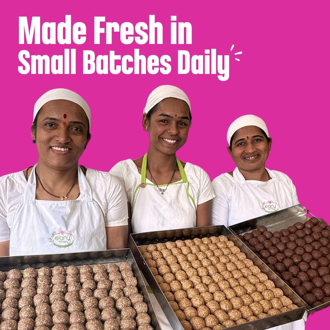 Jowar Choco Chip Laddoos | Ghee Laddoos | Early Foods – Early Foods India