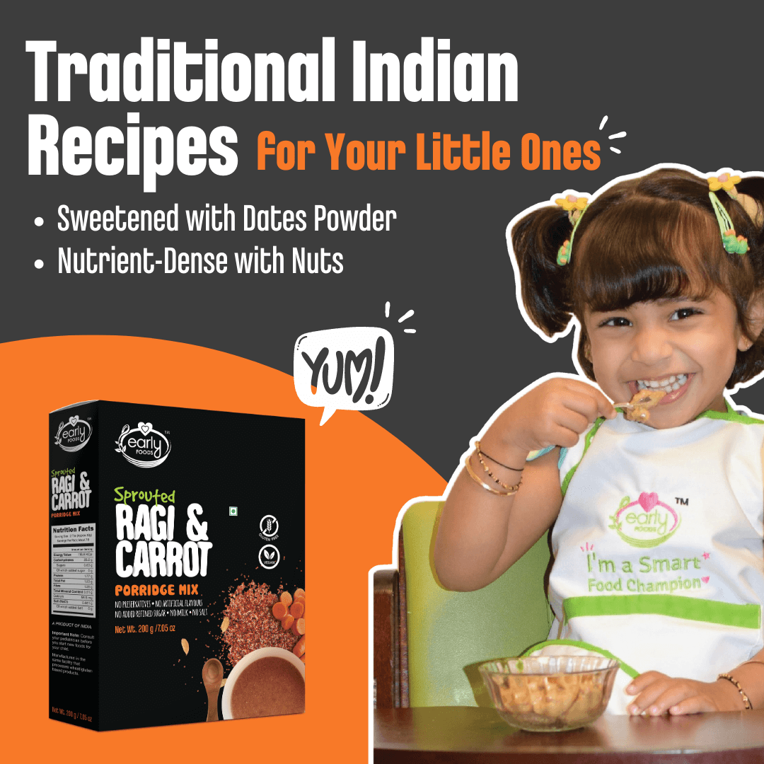 Buy Sprouted Ragi Carrot Porridge Mix | Early Foods